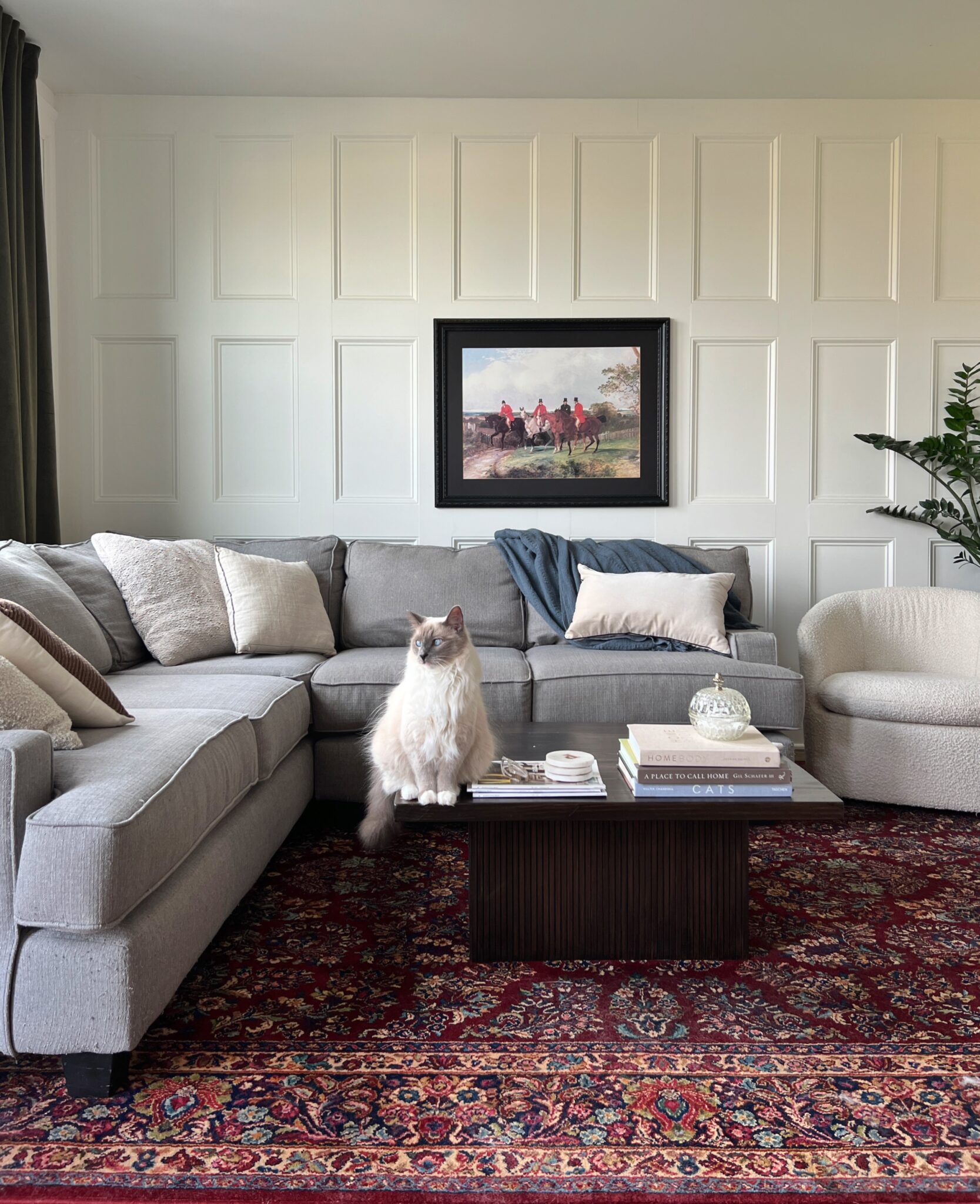 Recessed Wainscoting Panels: DIY Living Room Wall | Our Aesthetic Abode