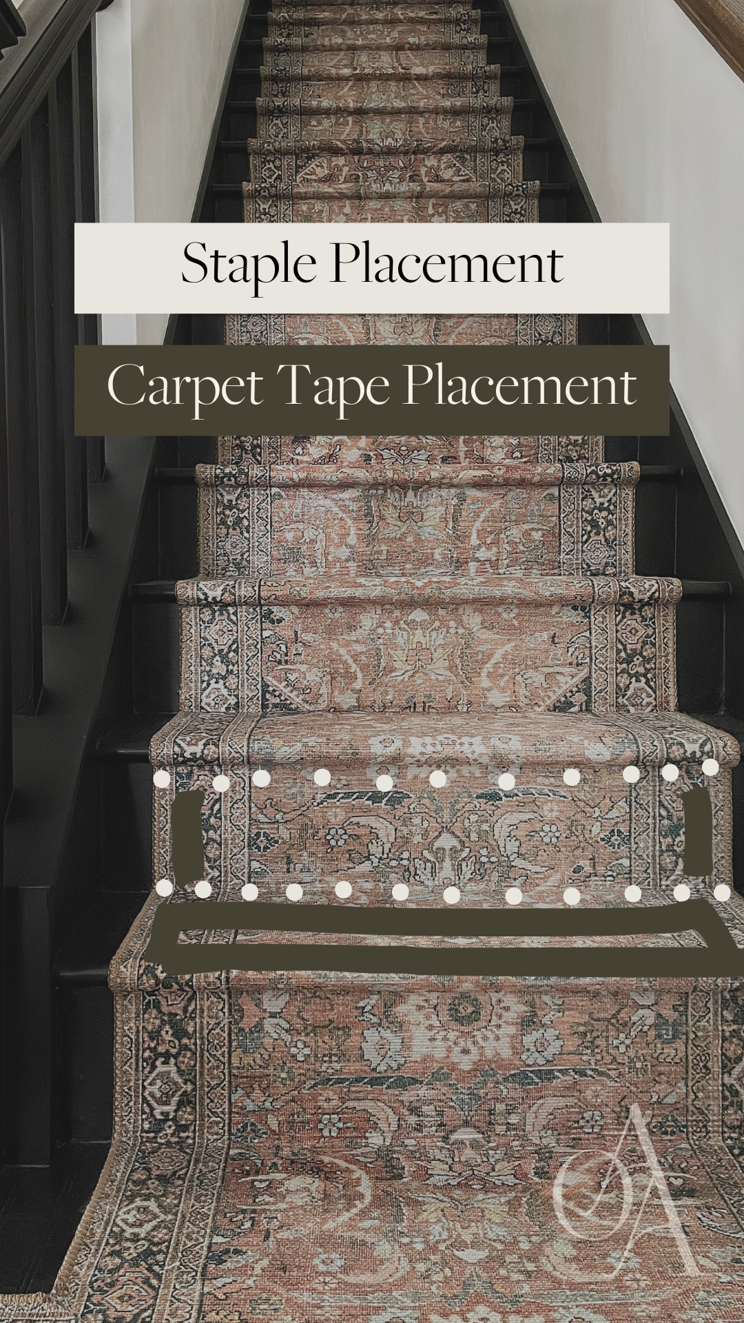 How to Install a Stair Runner (Step-by-Step Tutorial) | Our Aesthetic Abode