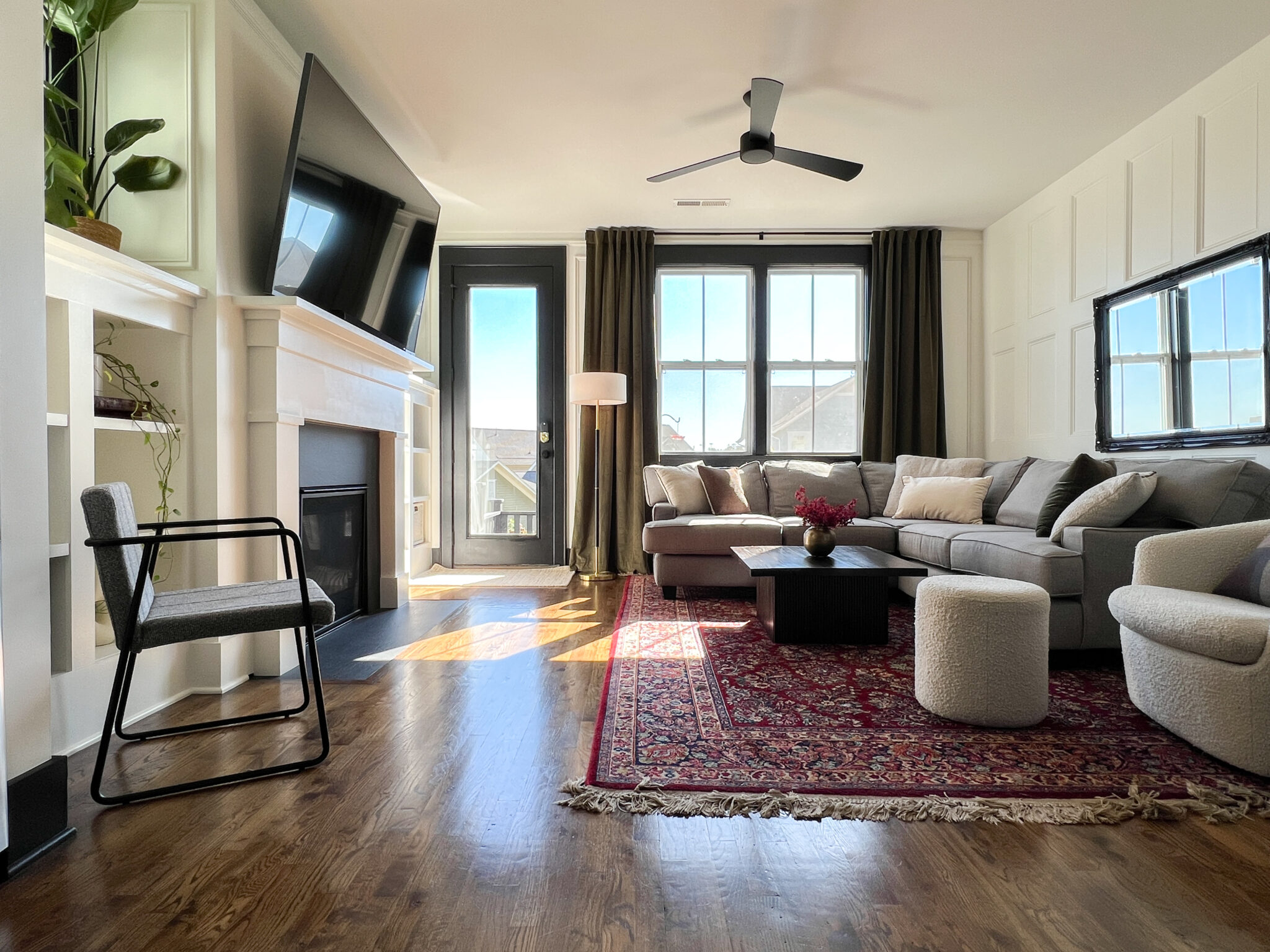 Recessed Wainscoting Panels: DIY Living Room Wall | Our Aesthetic Abode