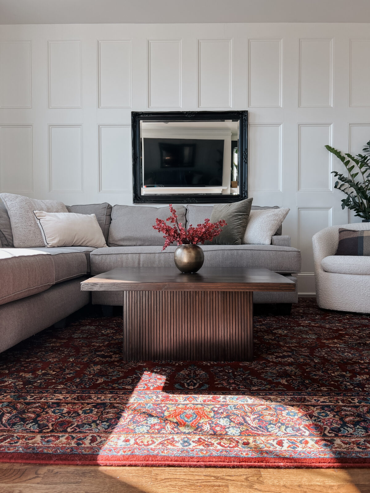 Recessed Wainscoting Panels: DIY Living Room Wall | Our Aesthetic Abode