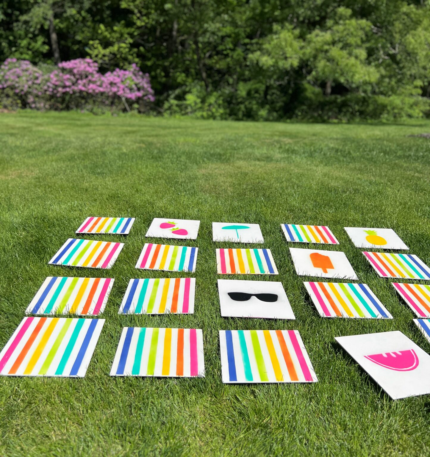 How to Make a Giant Outdoor DIY Memory Card Game | Our Aesthetic Abode