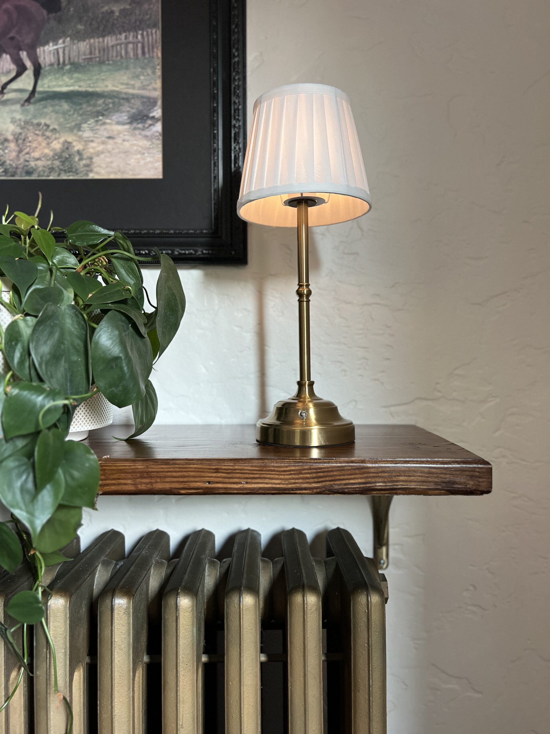 Easy and Stylish Radiator Shelf DIY with Brackets | Our Aesthetic Abode