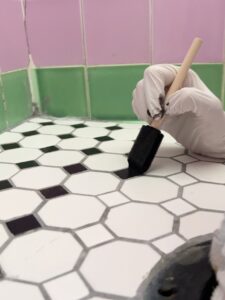 Bathroom Makeover Part 1: How to Paint Floor Tile | Our Aesthetic Abode