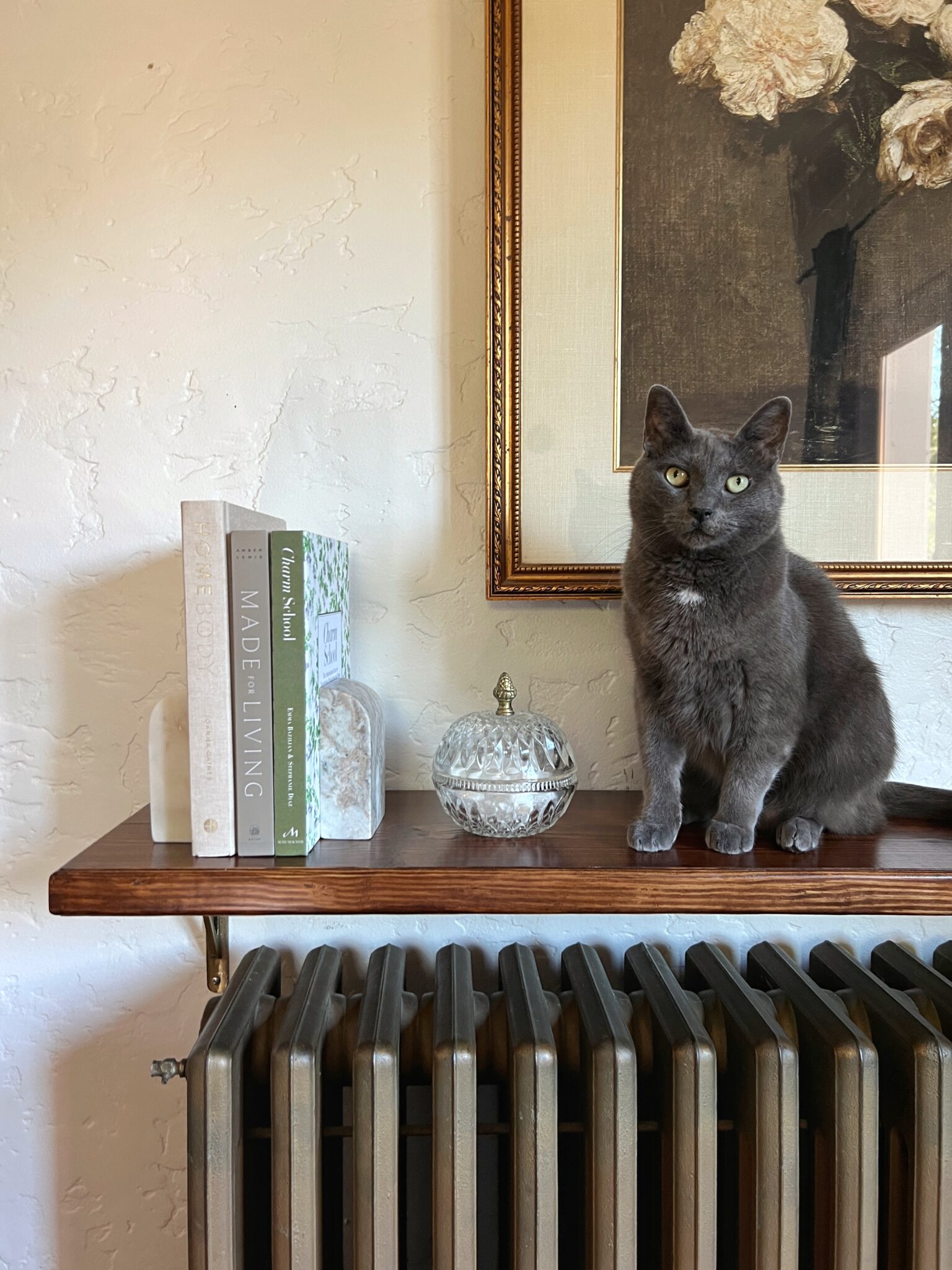 Easy and Stylish Radiator Shelf DIY with Brackets | Our Aesthetic Abode