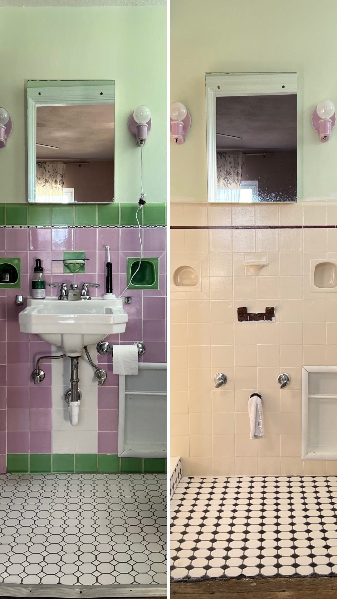 Bathroom Makeover Part 2: How to Paint Shower Tile | Our Aesthetic Abode