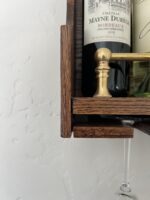 Easy Wood and Brass DIY Wall Wine Rack (Step-by-Step) | Our Aesthetic Abode