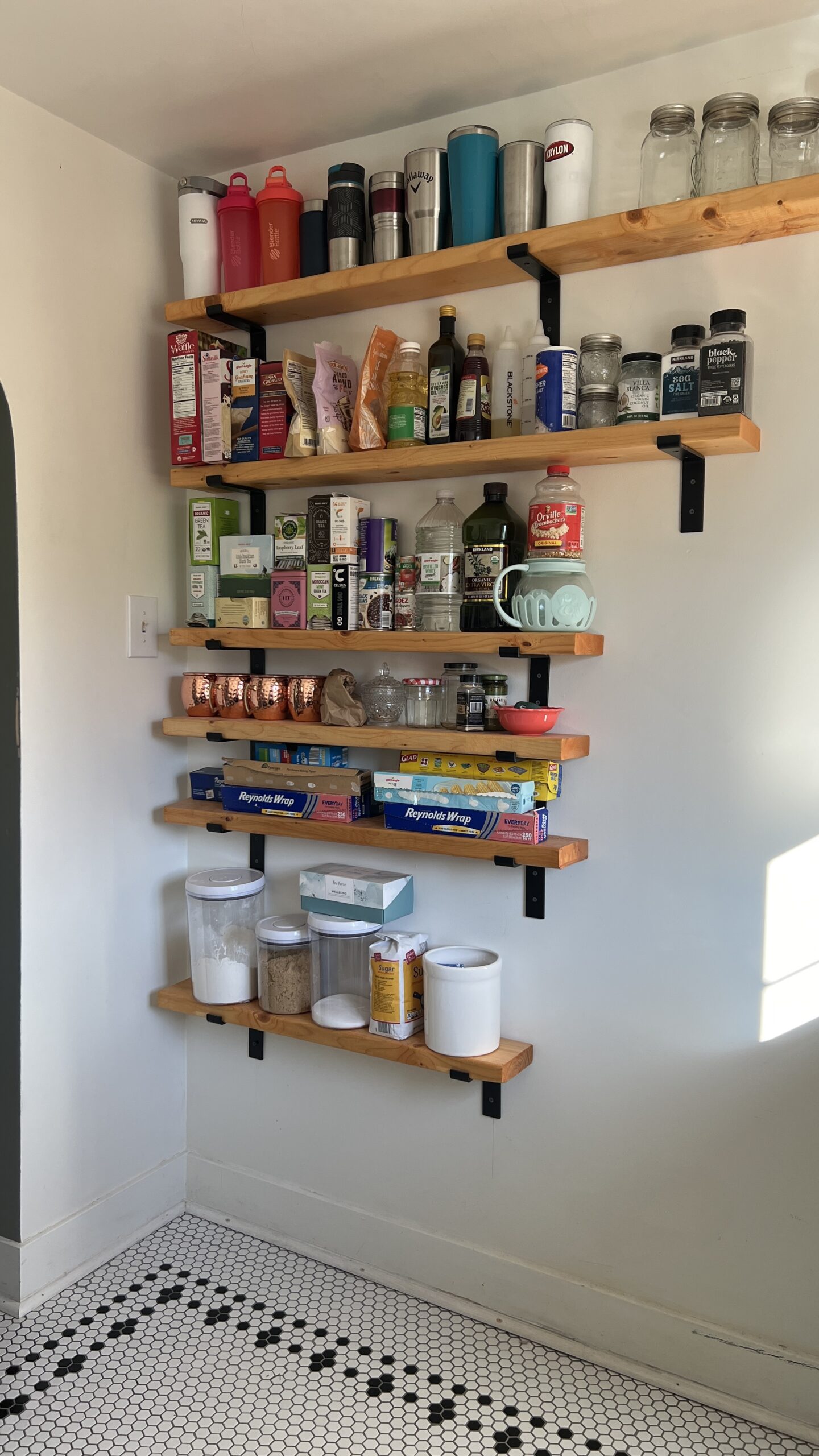 How to Make Easy DIY Wood Pantry Shelves with Corbels | Our Aesthetic Abode