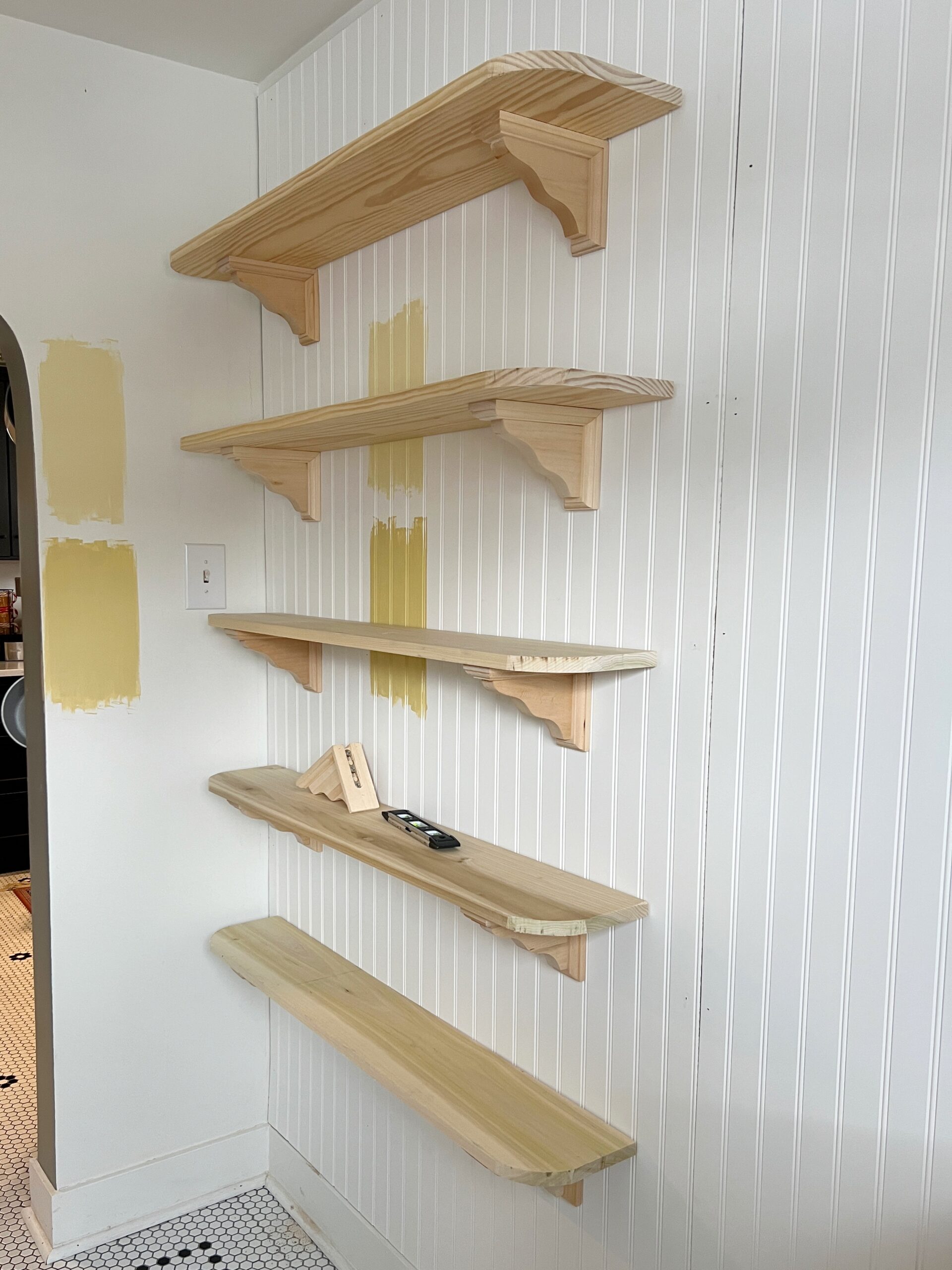 How to Make Easy DIY Wood Pantry Shelves with Corbels | Our Aesthetic Abode