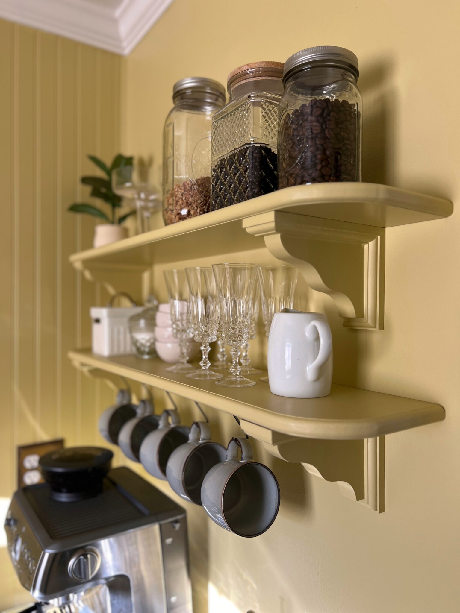 How to Make Easy DIY Wood Pantry Shelves with Corbels | Our Aesthetic Abode
